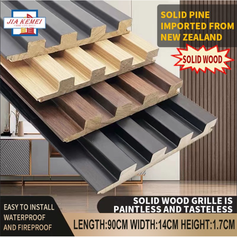 Solid Wood Wallpaper Sticker Waterproof Grille Design Ecological Board ...