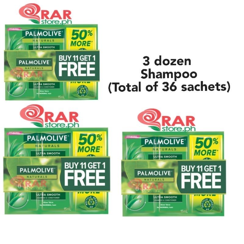 Palmolive Shampoo Green 3 Dozen ( A total of 36 sachets) | Shopee ...