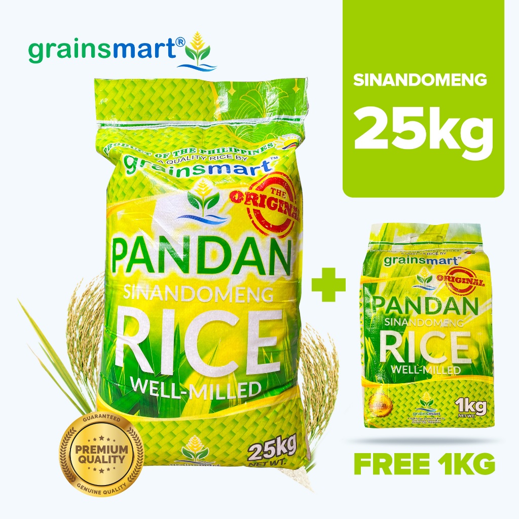 Grainsmart Rice Pandan Special Sinandomeng Rice 25KG | Shopee Philippines
