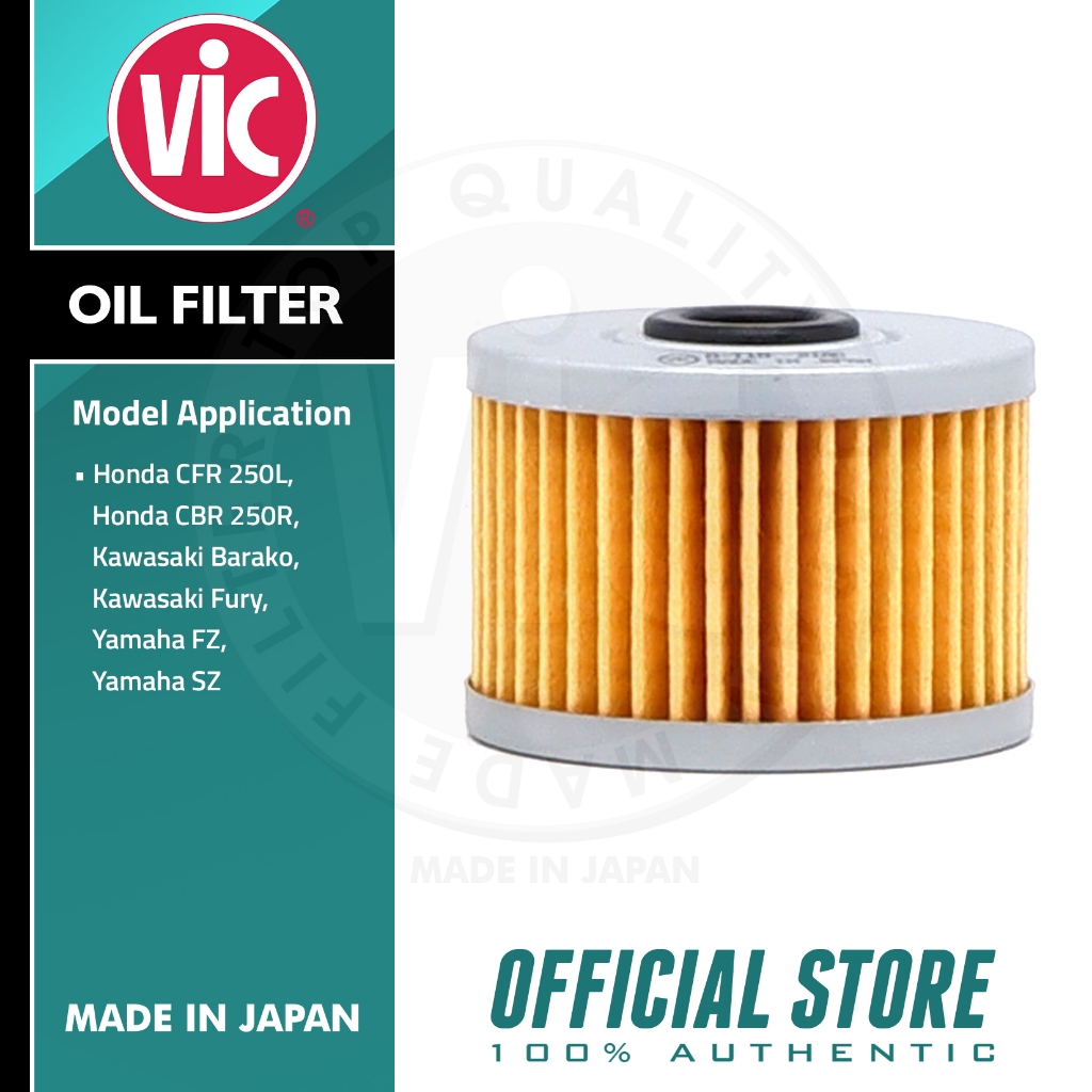 VIC Oil Filter O-T10 for Honda CFR, CBR, Kawasaki Barako, Fury, Yamaha ...