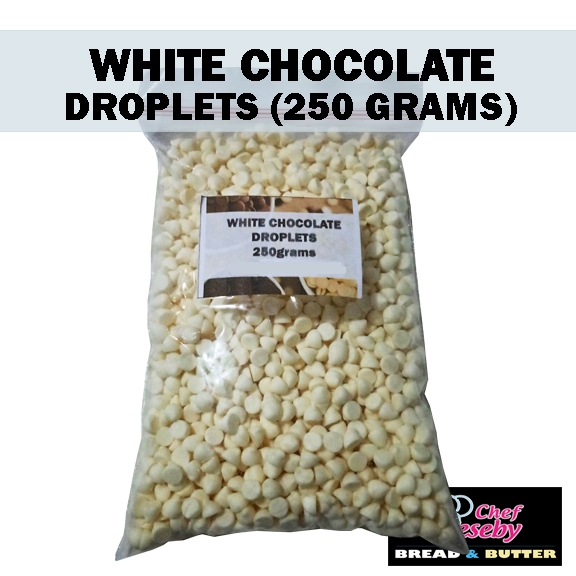 WHITE CHOCOLATE DROPLETS (250 grams) WHITE CHOCOLATE CHIPS Exp: March ...