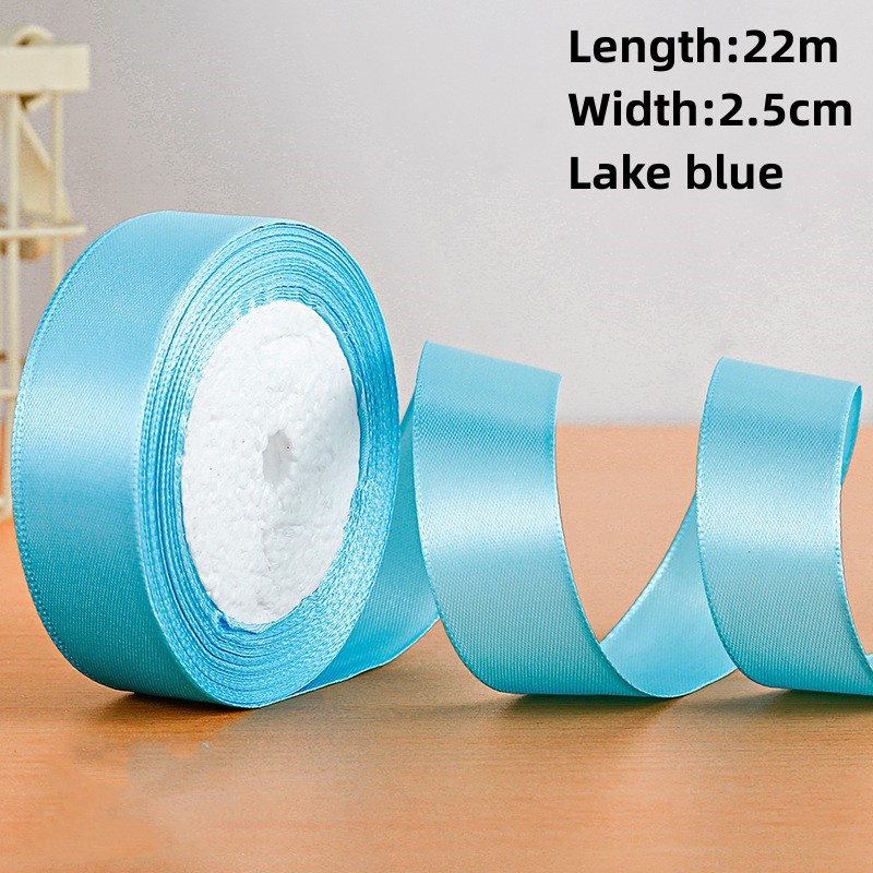 (25 yards/roll) 2.5cm Satin Ribbon Roll Gift Packaging Ribbon Flower ...