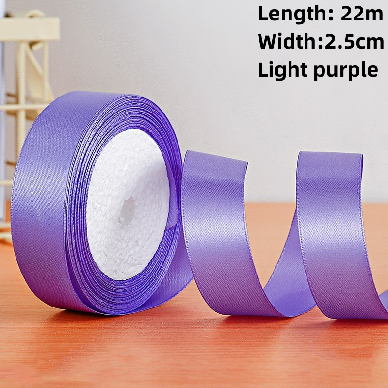 (25 yards/roll) 2.5cm Satin Ribbon Roll Gift Packaging Ribbon Flower ...