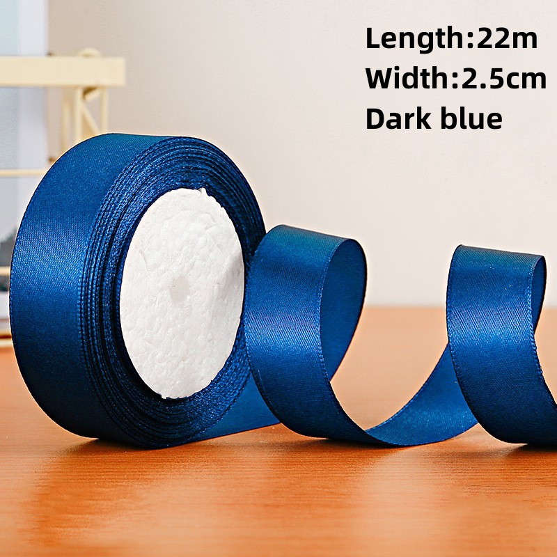 (25 yards/roll) 2.5cm Satin Ribbon Roll Gift Packaging Ribbon Flower ...