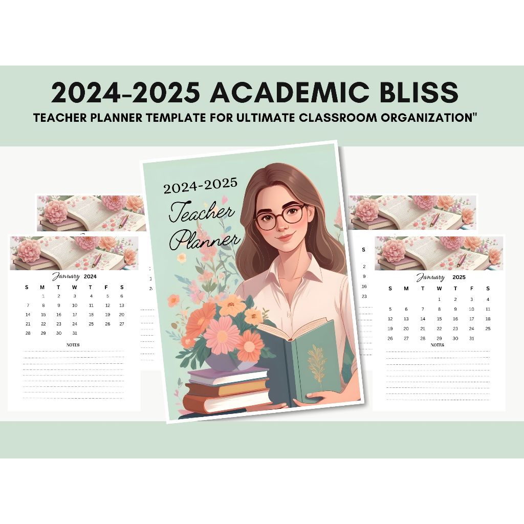 2024-2025 Teacher Planner - Illuminate Your Teaching Journey with Style ...