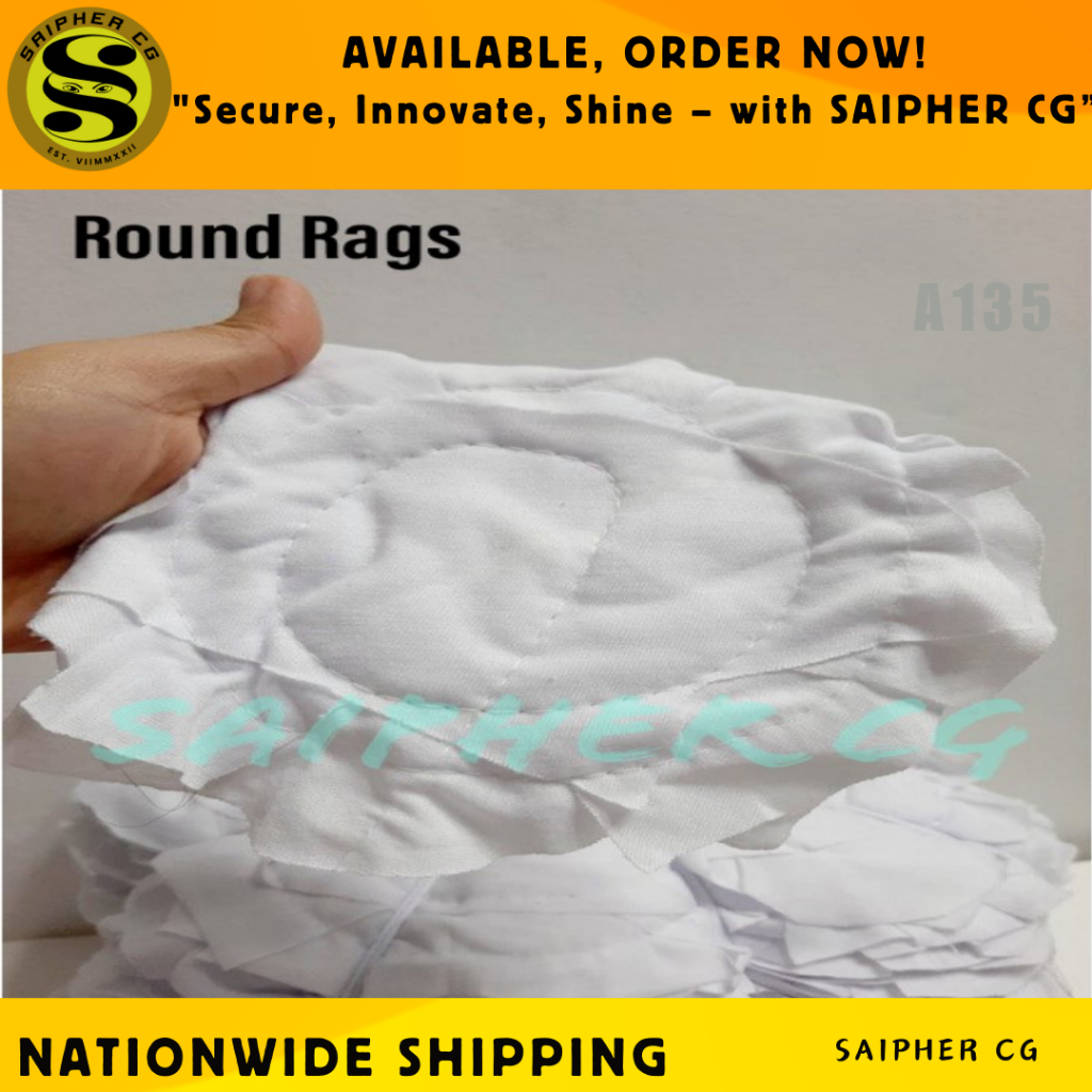 Multi Purpose Round White Rags- Basahan Bilog, Cleaning Material ...