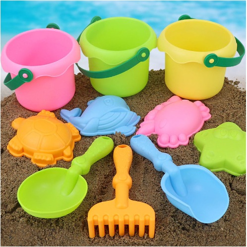 Beach Castle Bucket for kids Water Tools Kids Beach Sand Tool Soft ...