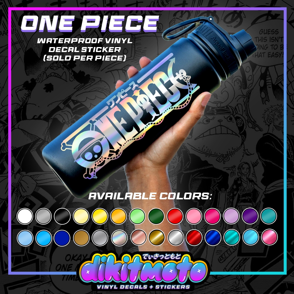[dikitmoto] One Piece Full Title Logo Waterproof Vinyl Decal Sticker ...