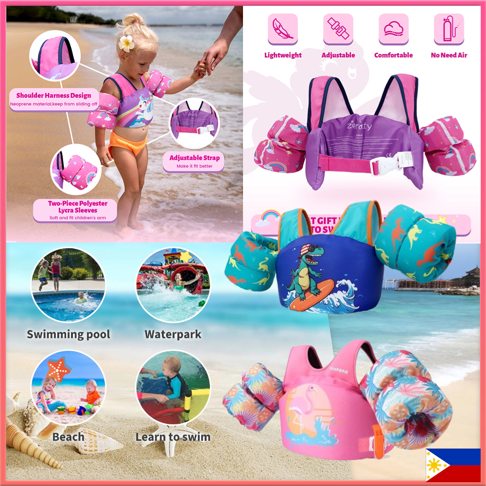 Ready Stock Kids Swim Vest Pool Floats Jackets Toddler Arm Floaties ...