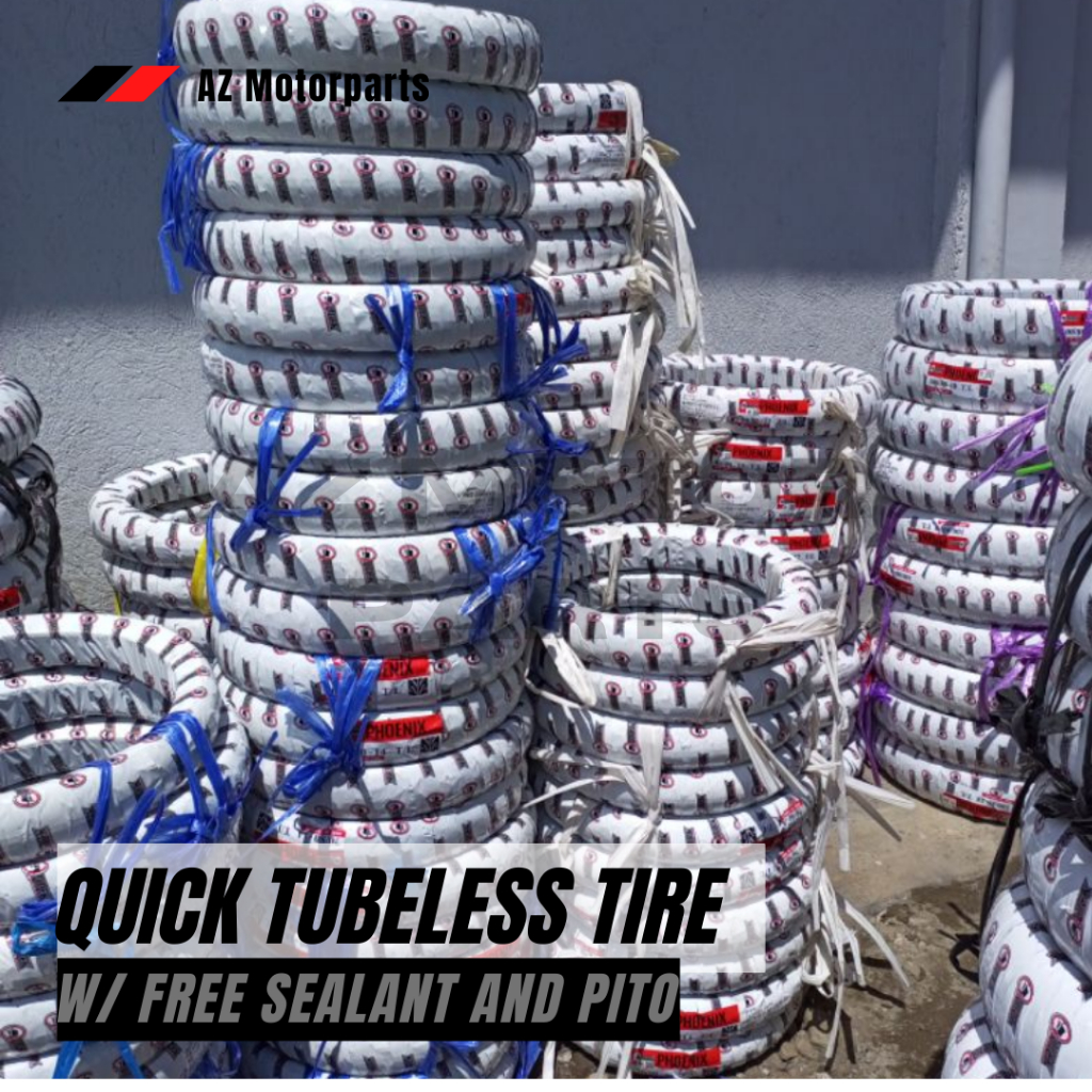 QUICK TUBELESS TIRE (at different sizes) w/ free sealant and pito ...