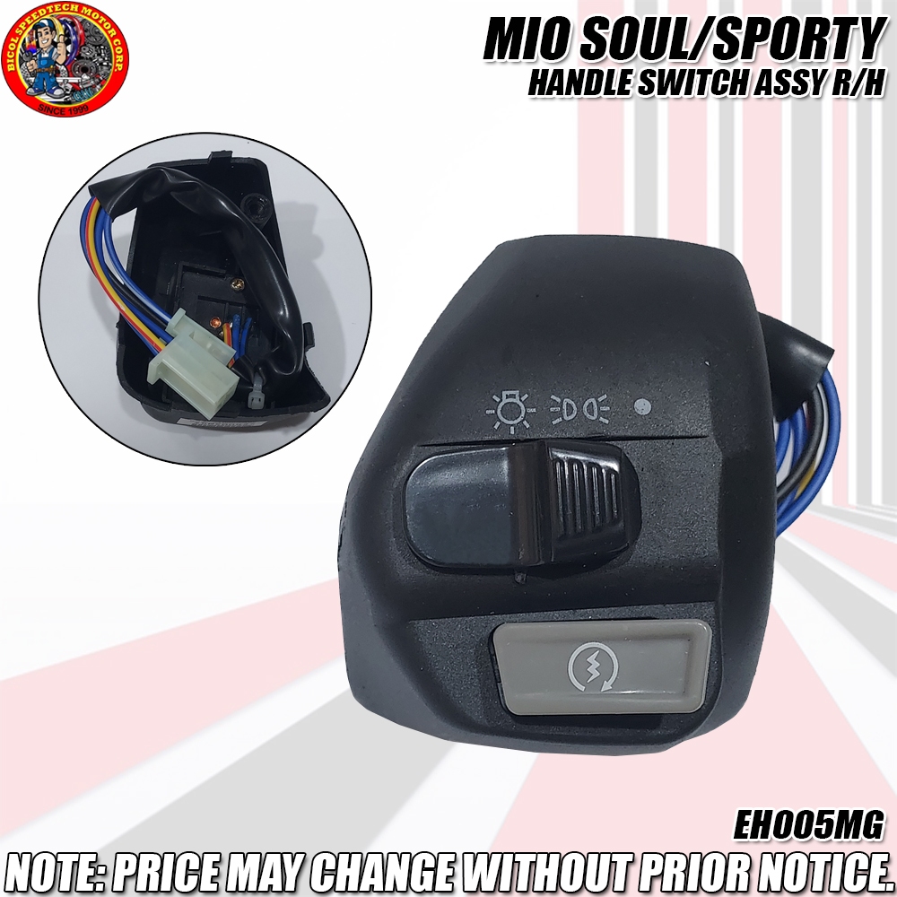 MIO SOUL/SPORTY HANDLE SWITCH ASSY R/H (EH005MG) | Shopee Philippines