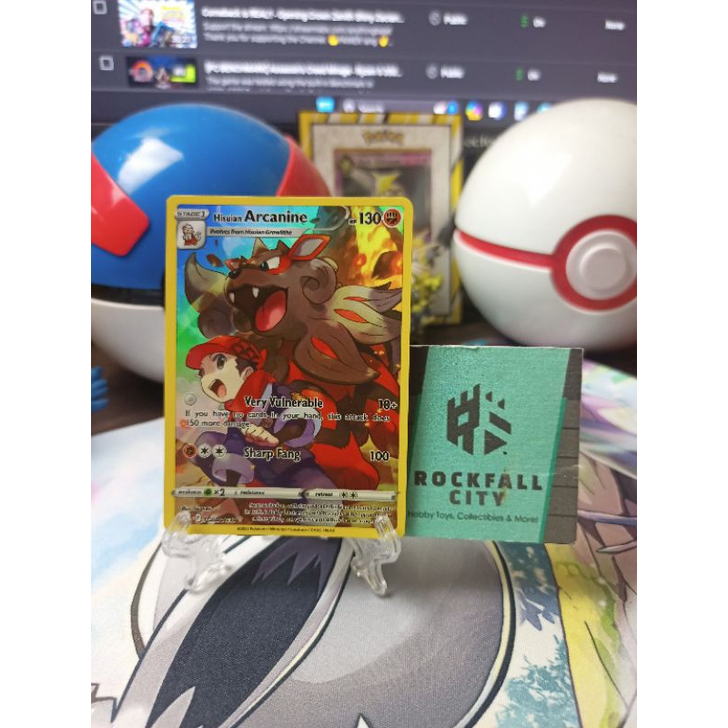 Pokemon TCG - HISUIAN ARCANINE TG08/TG30 Holo Rare - Lost Origin | Shopee Philippines
