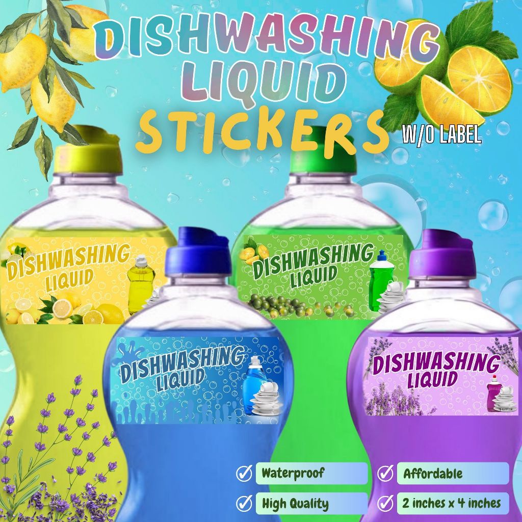 Dishwashing Sticker Label - Not Customize - 10pcs per pack | Shopee ...
