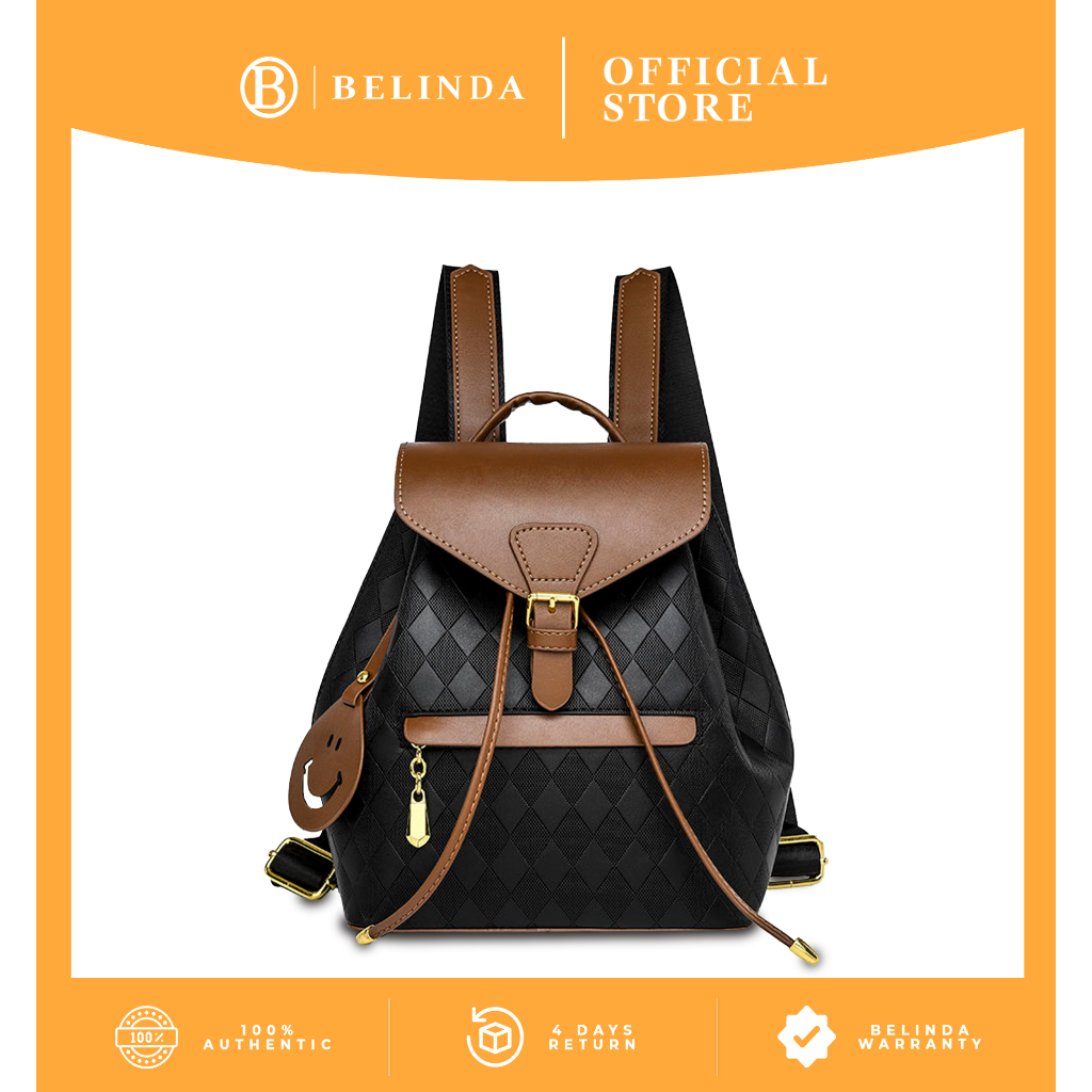 BELINDA PREMIER Backpack For Women High-End PU Leather Korean Fashion ...