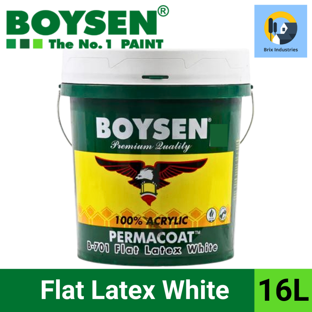 Boysen Permacoat Flat, Semi-Gloss, Gloss Latex White 16 Liters (Pail ...