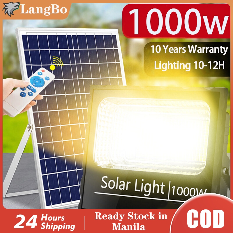 Solar Lights Outdoor Waterproof Warm White 1000W/500W/300W/100W Solar ...