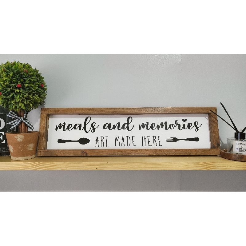 MEALS AND MEMORIES ARE MADE HERE RUSTIC SIGN | FARMHOUSE DECOR ***DM us ...