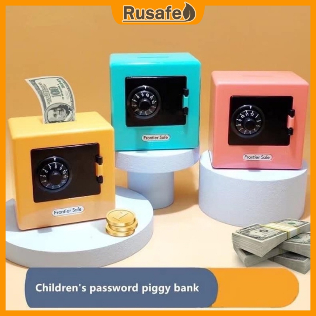 Children's Toy Password Piggy Bank Cash Coin Savings Password Box Mini ...