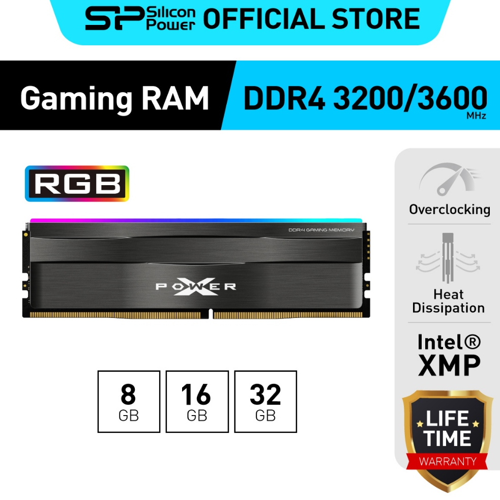 Silicon Power DDR4 PC RAM Gaming RGB XPOWER Zenith 16GB/32GB 3200MHz ...