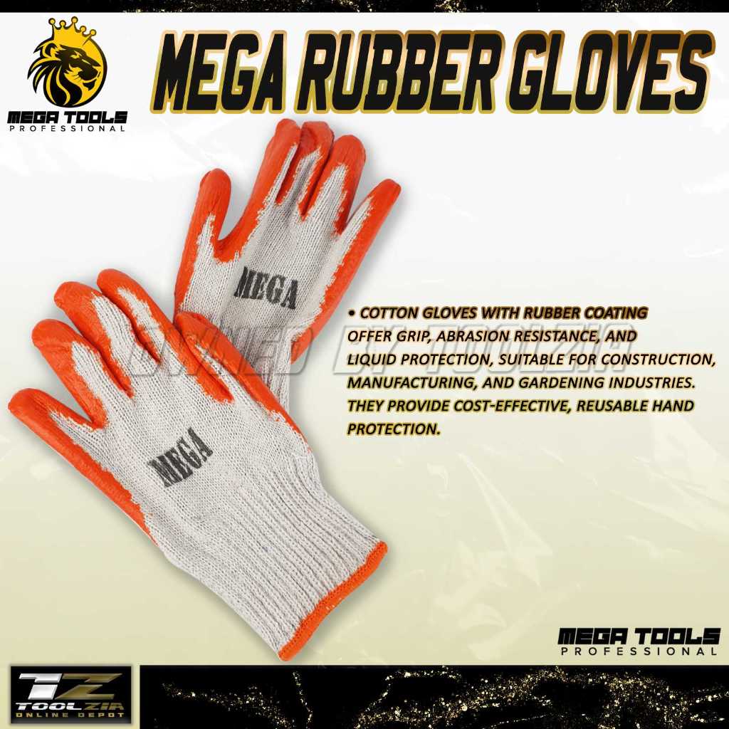 MEGA Rubber Gloves (RUBGLVS) | Shopee Philippines