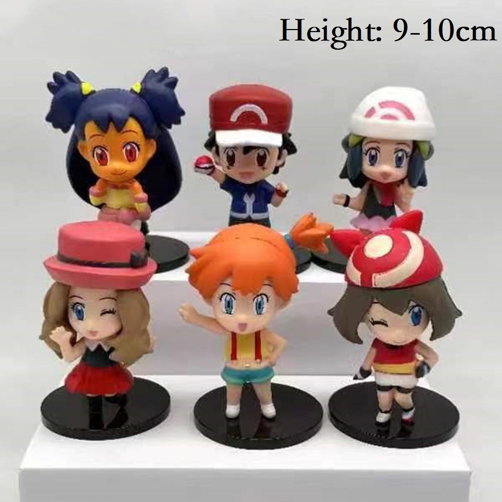 Pokemon Player Characters Red Dawn Serena Sabrina Human Characters Set ...