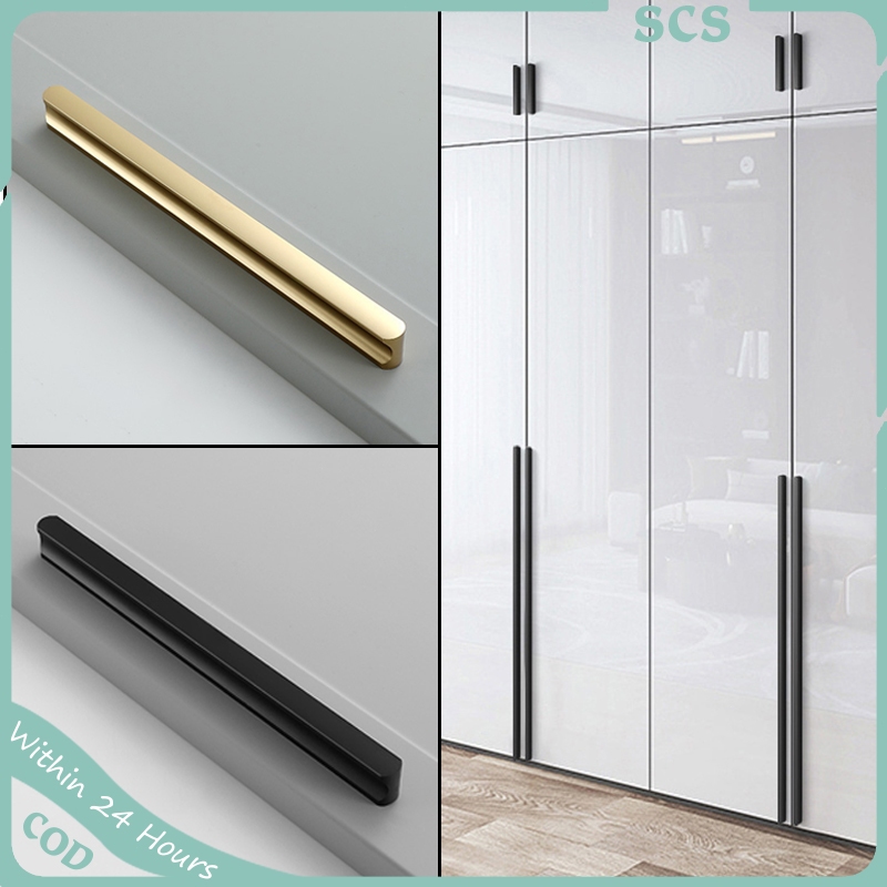 Modern Wardrobe Door Handle Extended Kitchen Cabinet Pulls Hardware ...