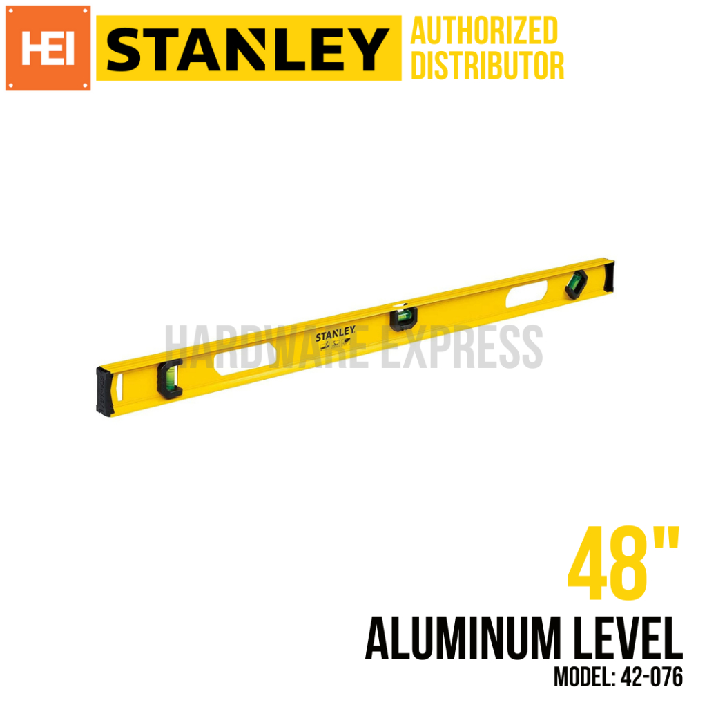 STANLEY Aluminum Level Bar 12" (42-072) 18" (42-073) 24" (42-074) 36 ...