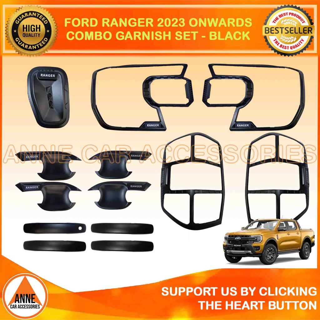 Ford Ranger T9 2023 Onwards Black Garnish Cover / High Quality ...