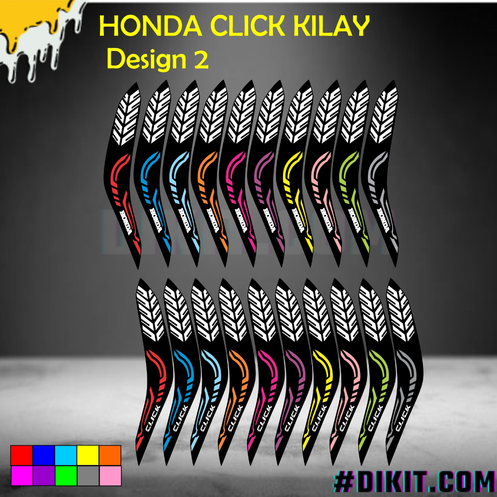 Honda Click Kilay Design 2 printed laminated | Shopee Philippines