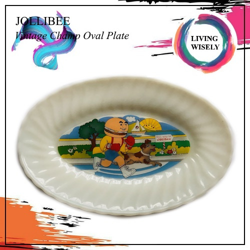 Jollibee Vintage Champ Oval Plate | Shopee Philippines