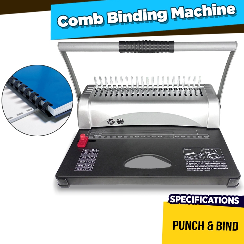 Double Arm Comb Binding Machine A4 Size | Shopee Philippines