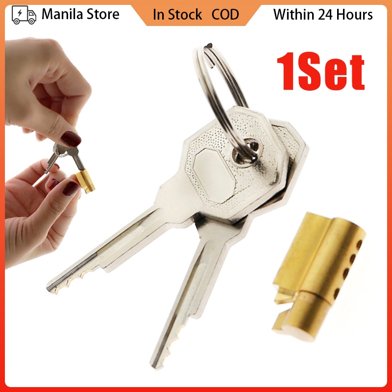 Mini Cylinder Lock with Keys Mailbox Lock Hardware Freezer Locks ...