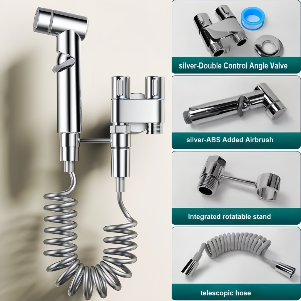 Handheld Bidet Sprayer Set Spray Gun Bathroom Self-Cleaning Handheld ...