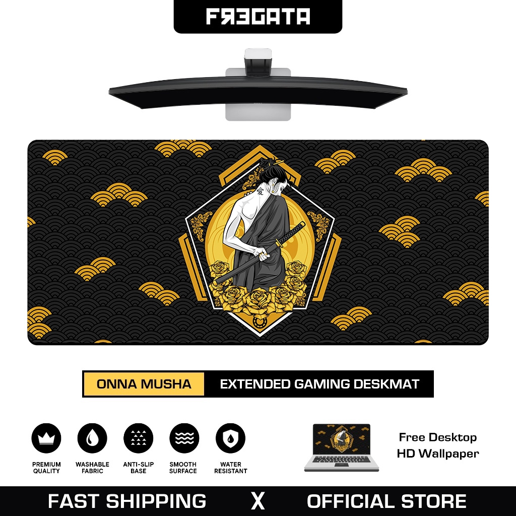 Fregata Deskmat | Onna Musha | Extended Large Gaming Mouse Pad | 4MM ...