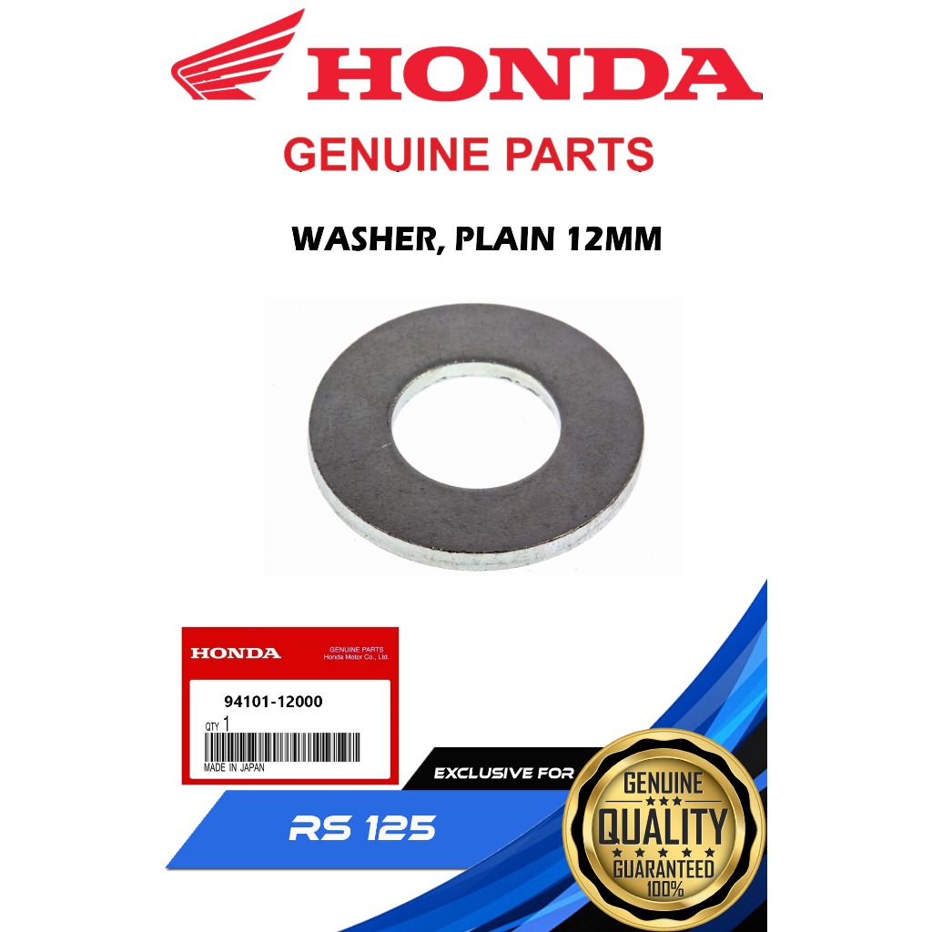 HONDA GENUINE PLAIN WASHER 12mm FOR RS 125 CARB ( 94101-12000 ...