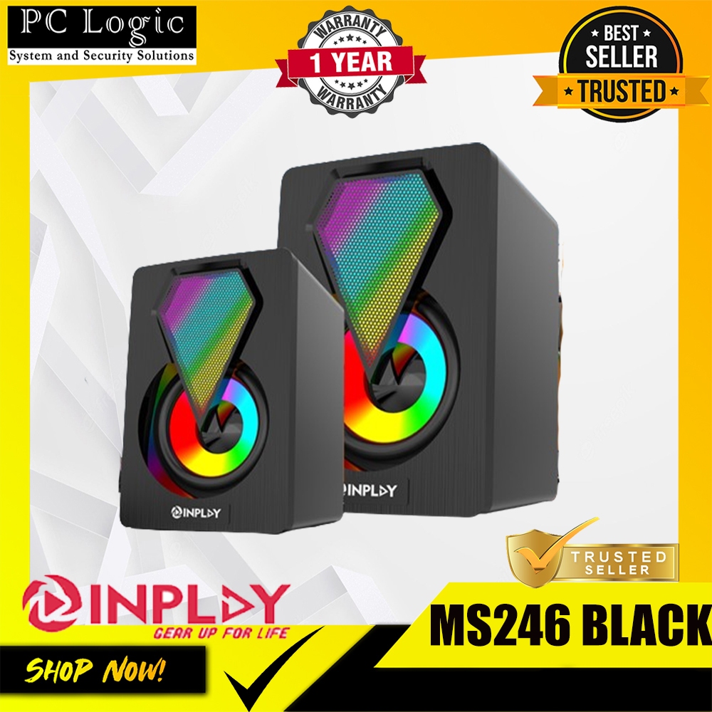 MS246 BLACK INPLAY MS246 BLACK SPEAKER USB 5V POWER I USB 2.0+3.5MM I RGB | Shopee Philippines