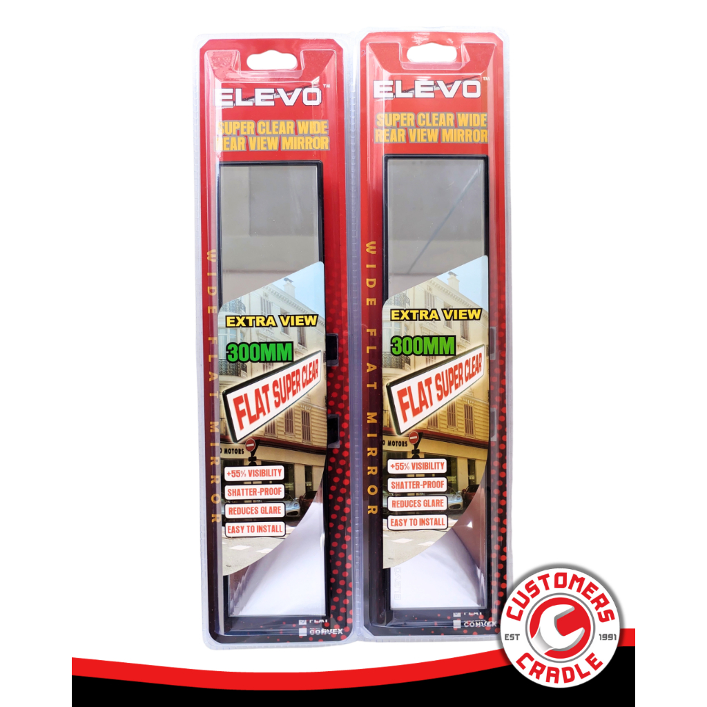 Elevo Super Clear Wide Rear View Mirror (Flat Super Clear | 300MM ...
