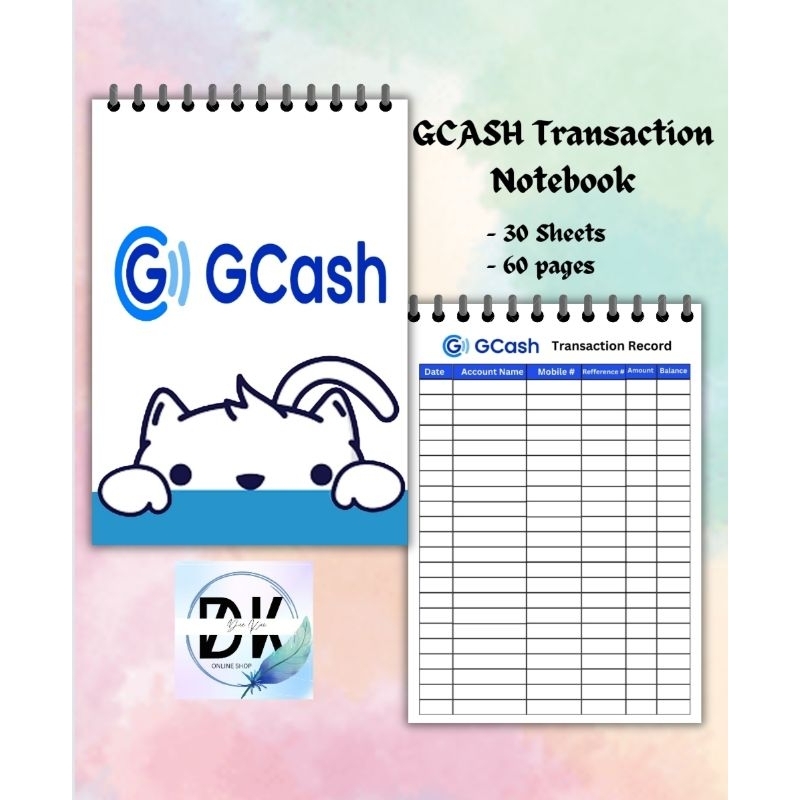 E-load/ Gcash Transaction Record Spring Notebook | Shopee Philippines