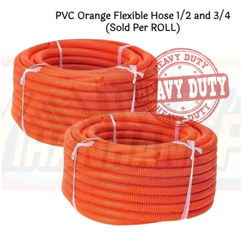 PVC Orange Flexible Hose (Sold Per ROLL 50meters) | Shopee Philippines