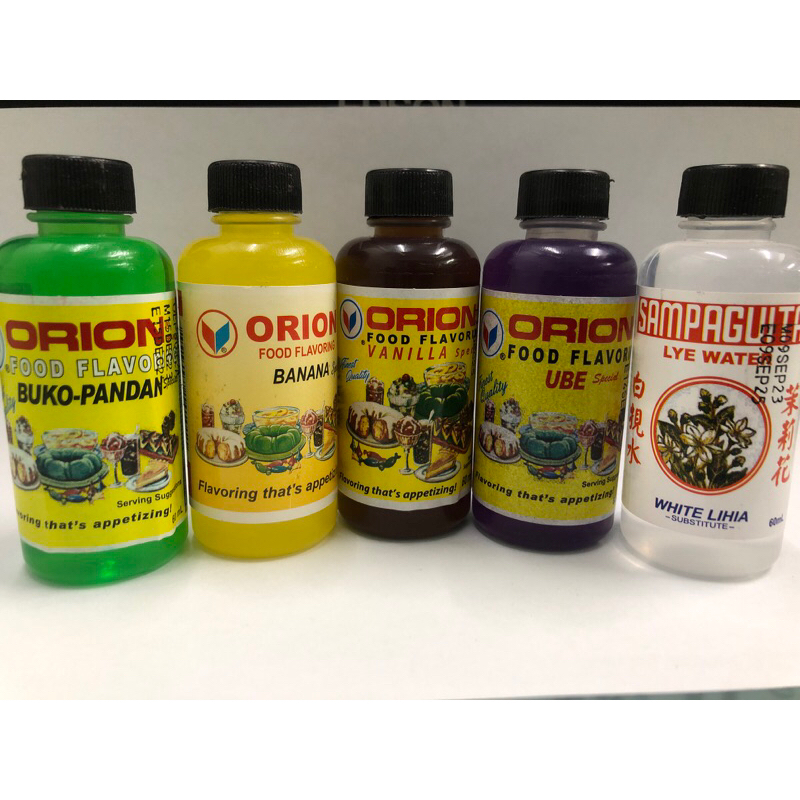 Orion Flavoring 60ml(Buko Pandan,Banana,Vanilla,Ube, White Lihia Lihiya ...