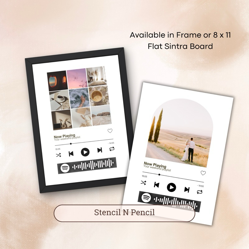 Personalized Spotify Frame Photo with Scanable Spotify Code | Shopee ...