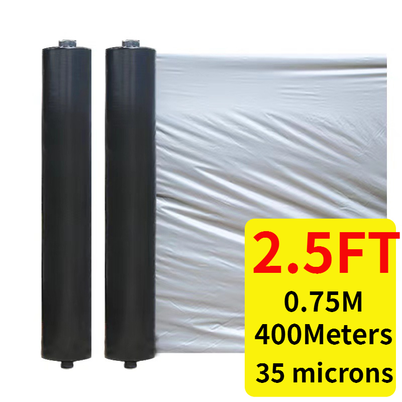 【35 Microns 】Plastic Mulch 4ft x 400m /1.2m x 400m HEAVY DUTY SILVER ...