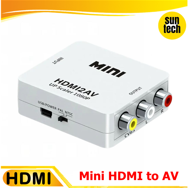 HDMI To AV RCA Converter Av/Cvbs Hd Mini Hdmi2Av 1080P Video Converter ...