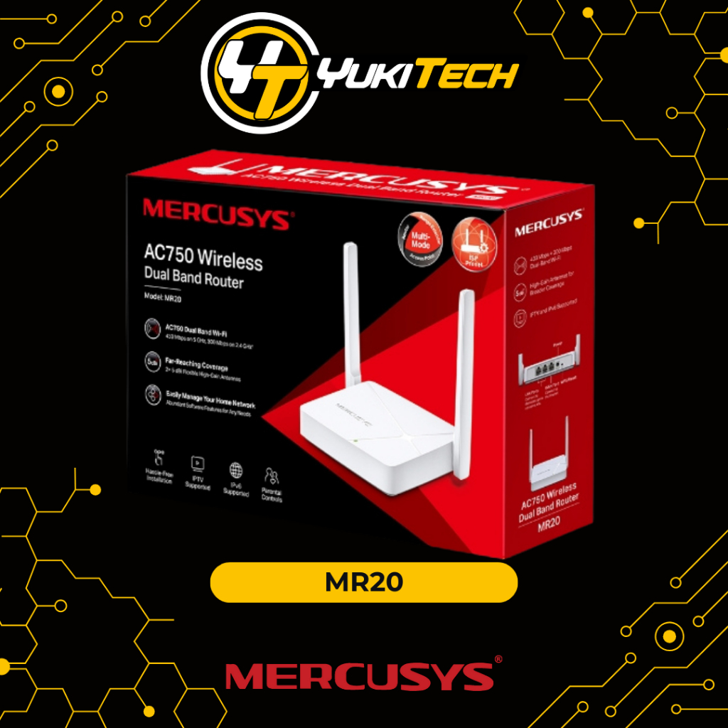 Mercusys MR20 AC750 Dual-Band Wi-Fi Router | Shopee Philippines