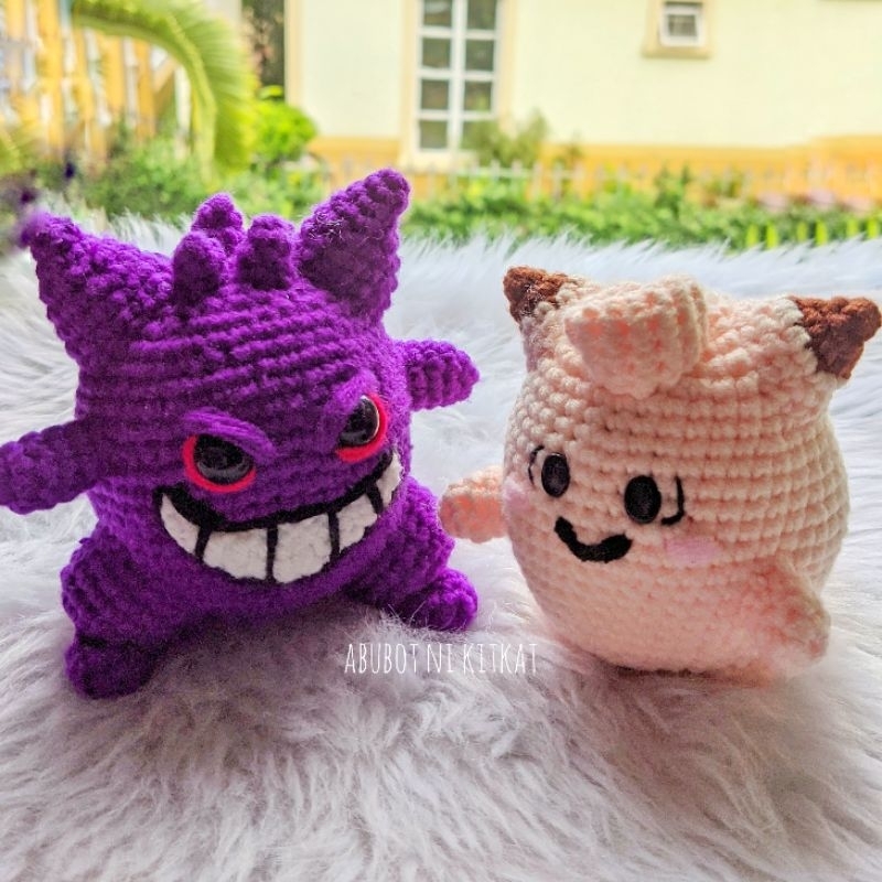 Handmade Amigurumi Pokemons • Gengar and Clefairy Crochet Dolls • Pwede ...