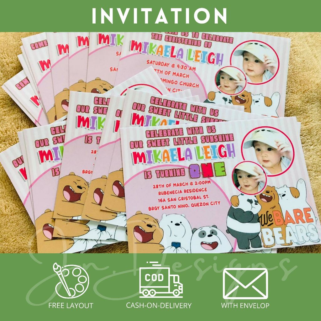 Photocard Invitation 4R size and 5r size(20pcs. min. order) | Shopee ...