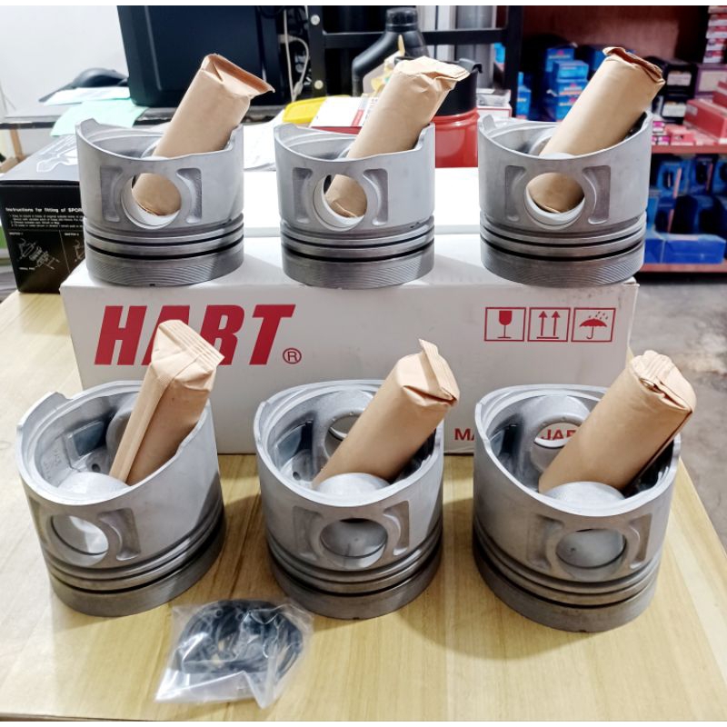 Piston assembly for Isuzu 6BG1 alpin/steel top 1set/6pcs Hart brand ...