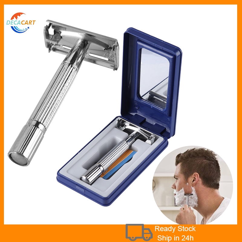 Manual Shaver For Men, Classic Stainless Steel Safety Razor Shaver With ...