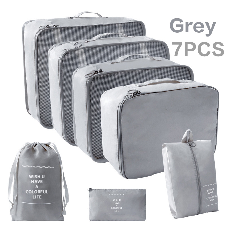 7PCS Travel Organizer Luggage Suitcase Pouch Foldable Waterproof ...