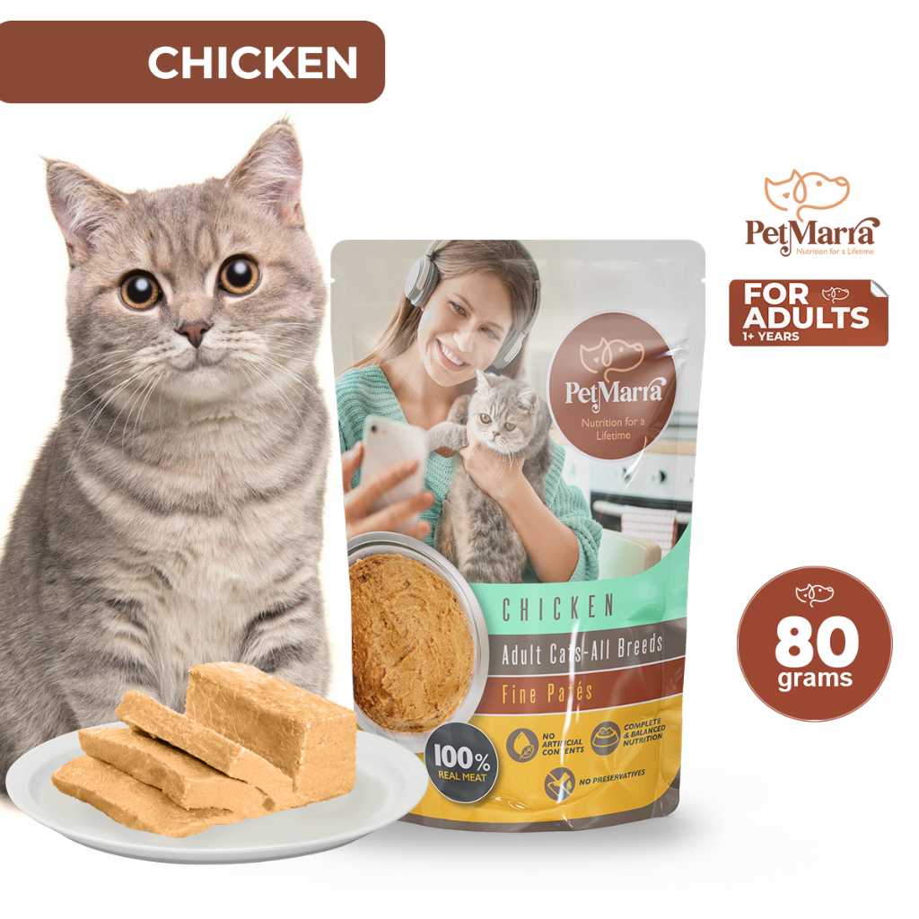PetMarra Fine Pates Adult Cat / Kitten Wet Food Pouch Ocean Fish Tuna ...